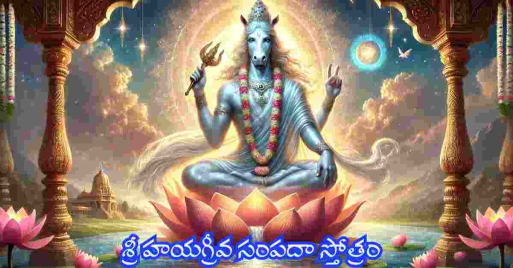 Hayagreeva Sampada Stotram Lyrics In Telugu - శ్రీ హయగ్రీవ సంపదా ...